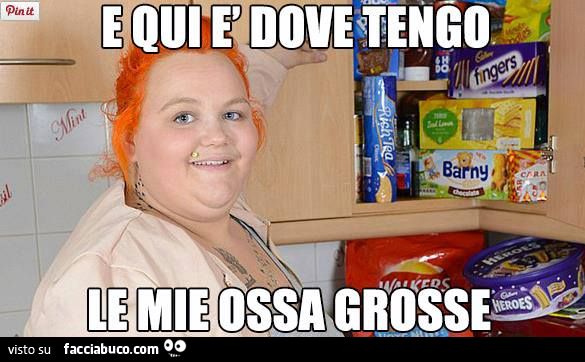 E qui è dove tengo le mie ossa grosse - Facciabuco.com