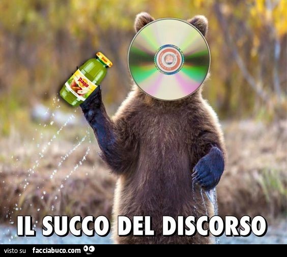 Il succo del discorso condiviso da Gas75 - Facciabuco.com