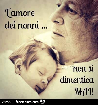L'amore dei nonni non si dimentica mai - Facciabuco.com
