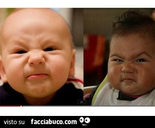 Bimbi con facce buffe - Facciabuco.com