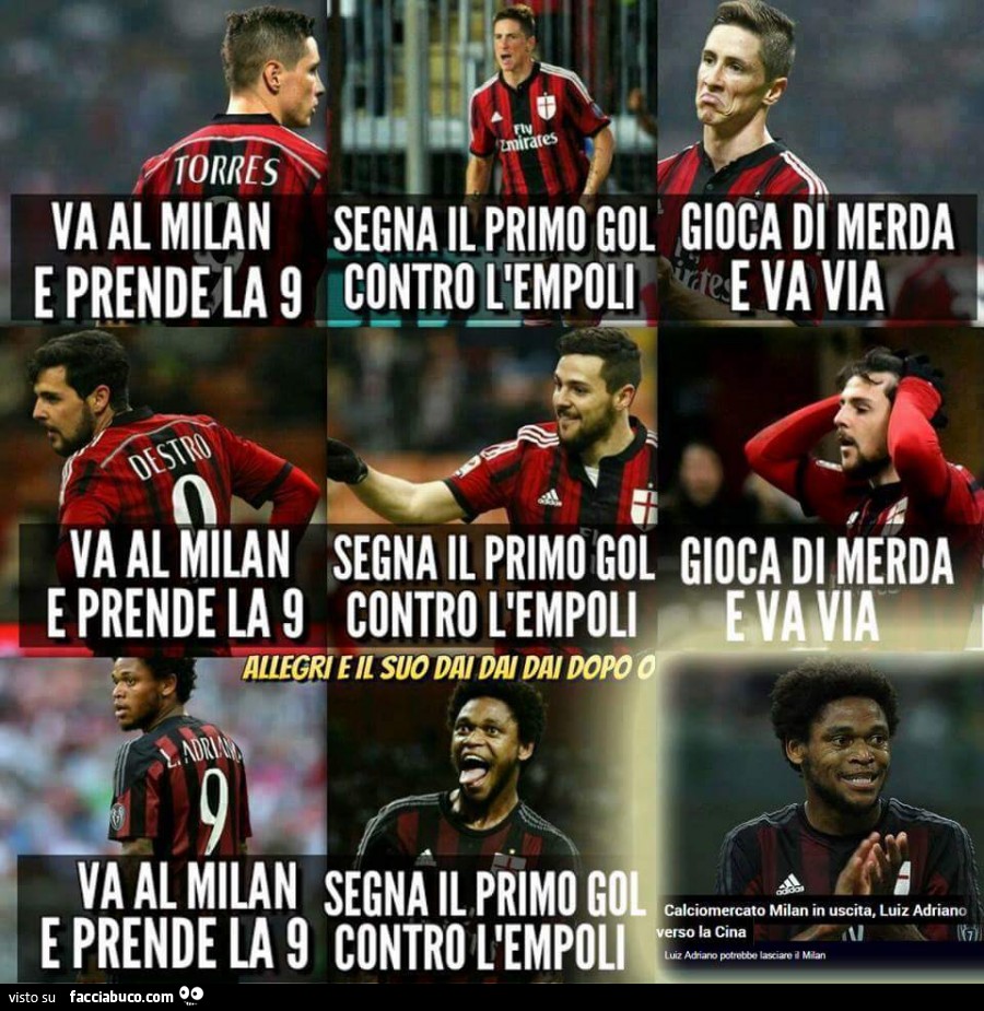 Va al milan e prende la 9. Segna il primo gol contro l'empoli. Gioca di ...